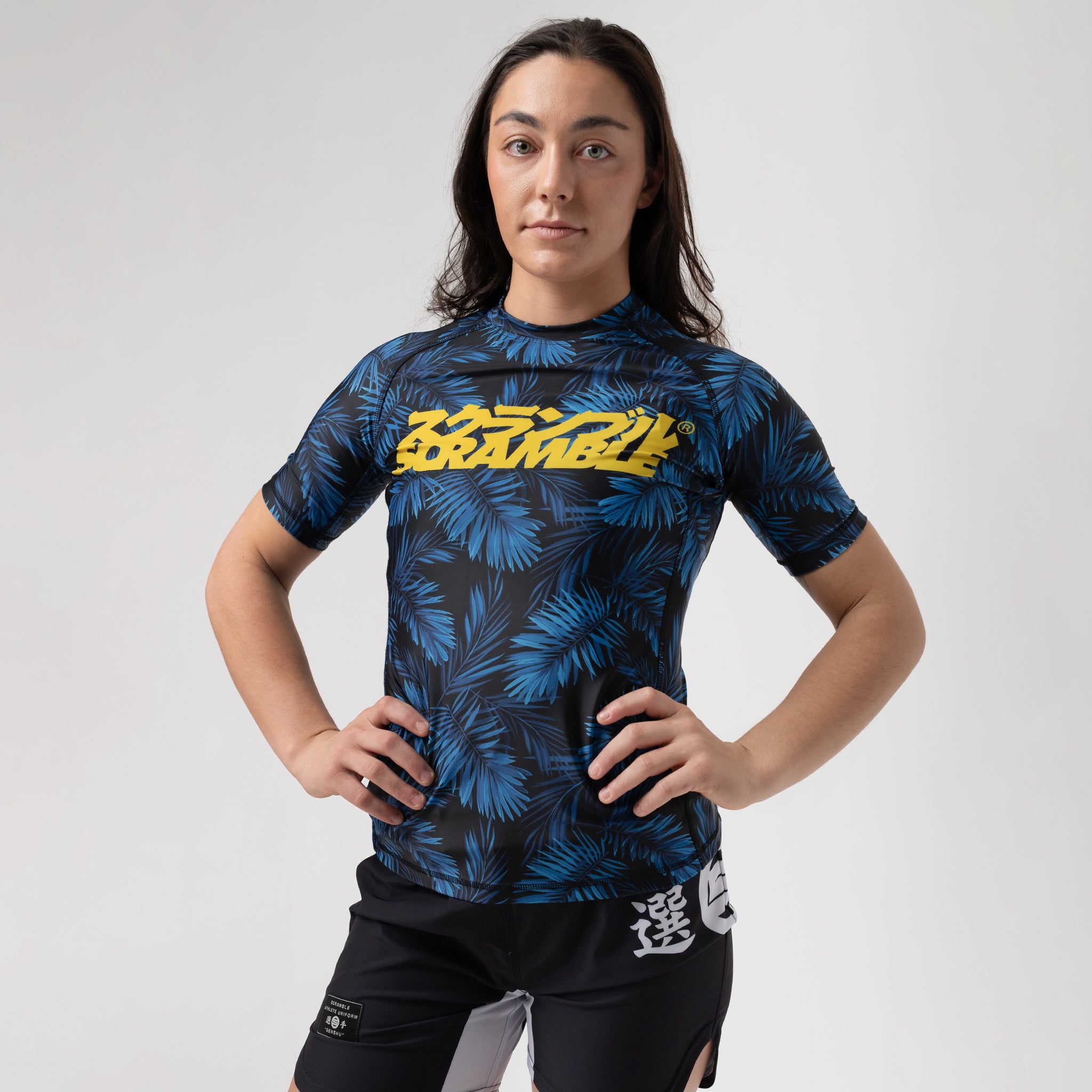 Scramble Indigo Camo Women's BJJ Rash Guard